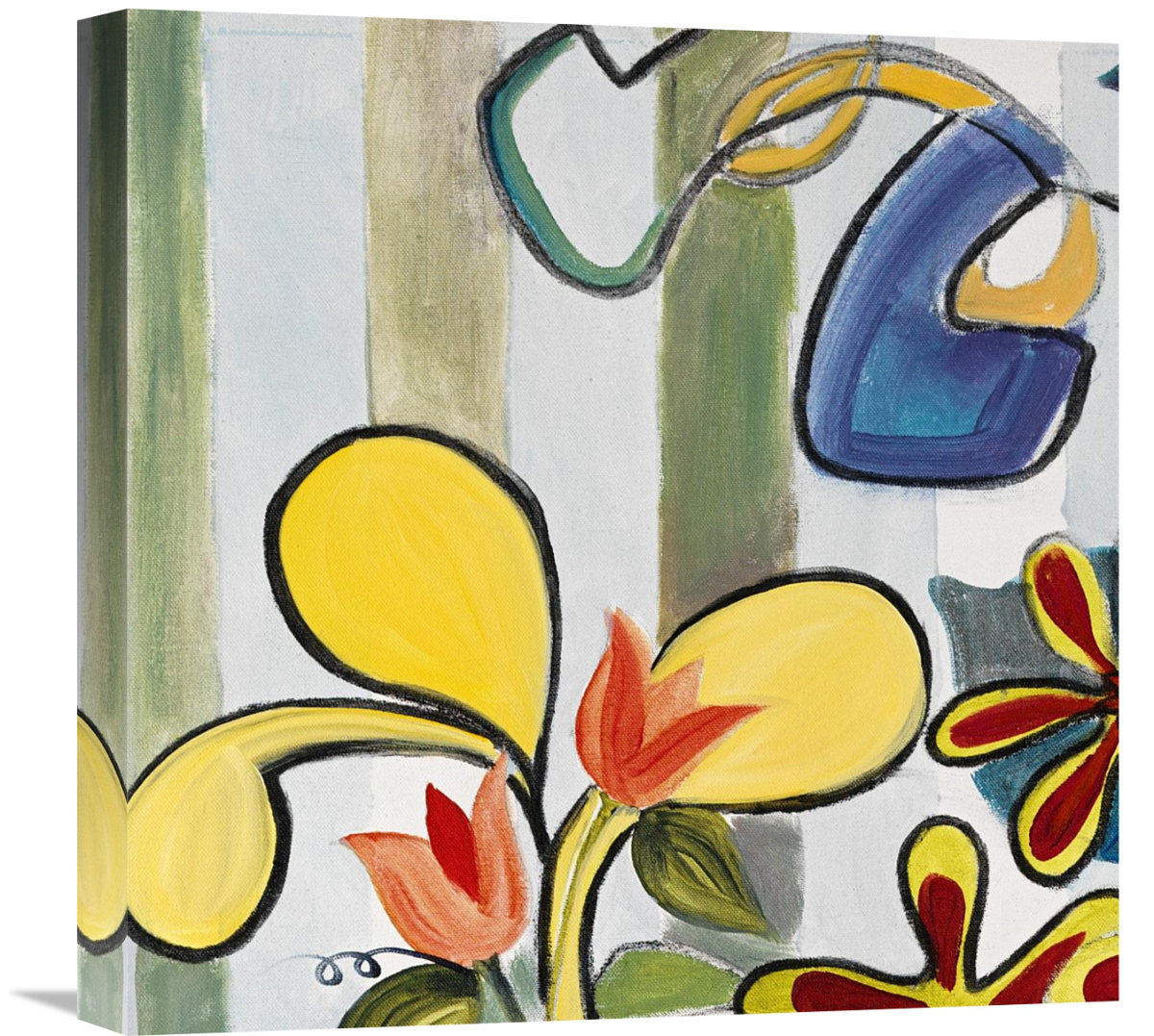 East Urban Home Happy Snappy Garden - Wrapped Canvas Print | Wayfair