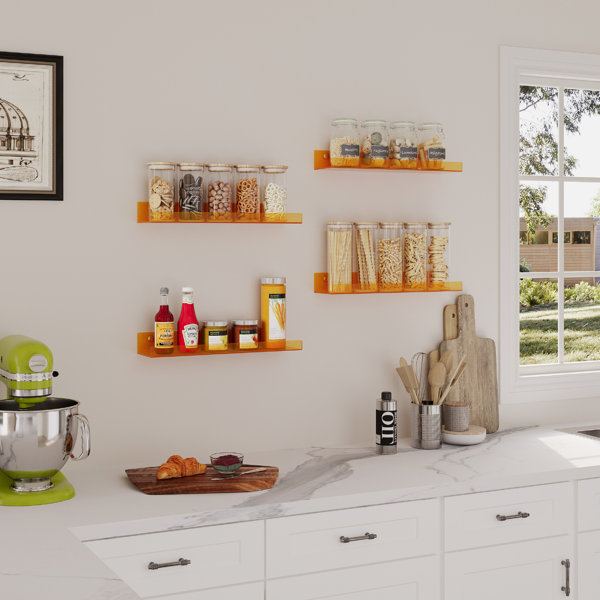 Wrought Studio™ Jaquita Floating Shelf, Wall Mounted Display Shelves ...