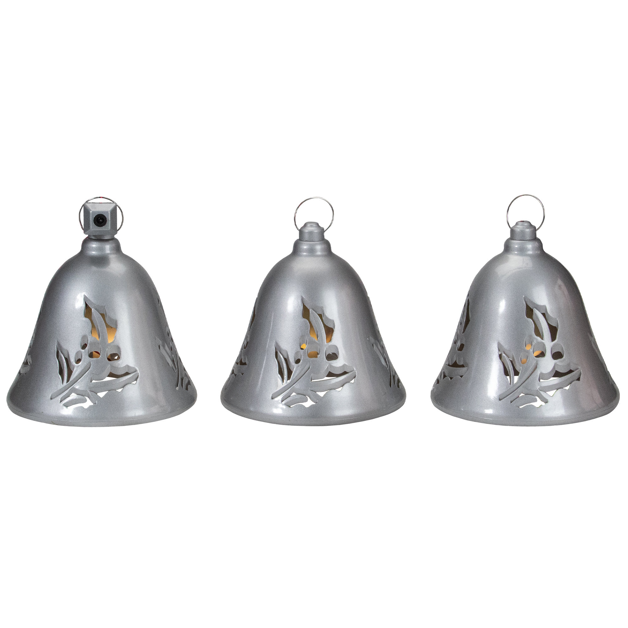 Northlight Seasonal Musical Lighted Silver Bells Christmas Decoration ...
