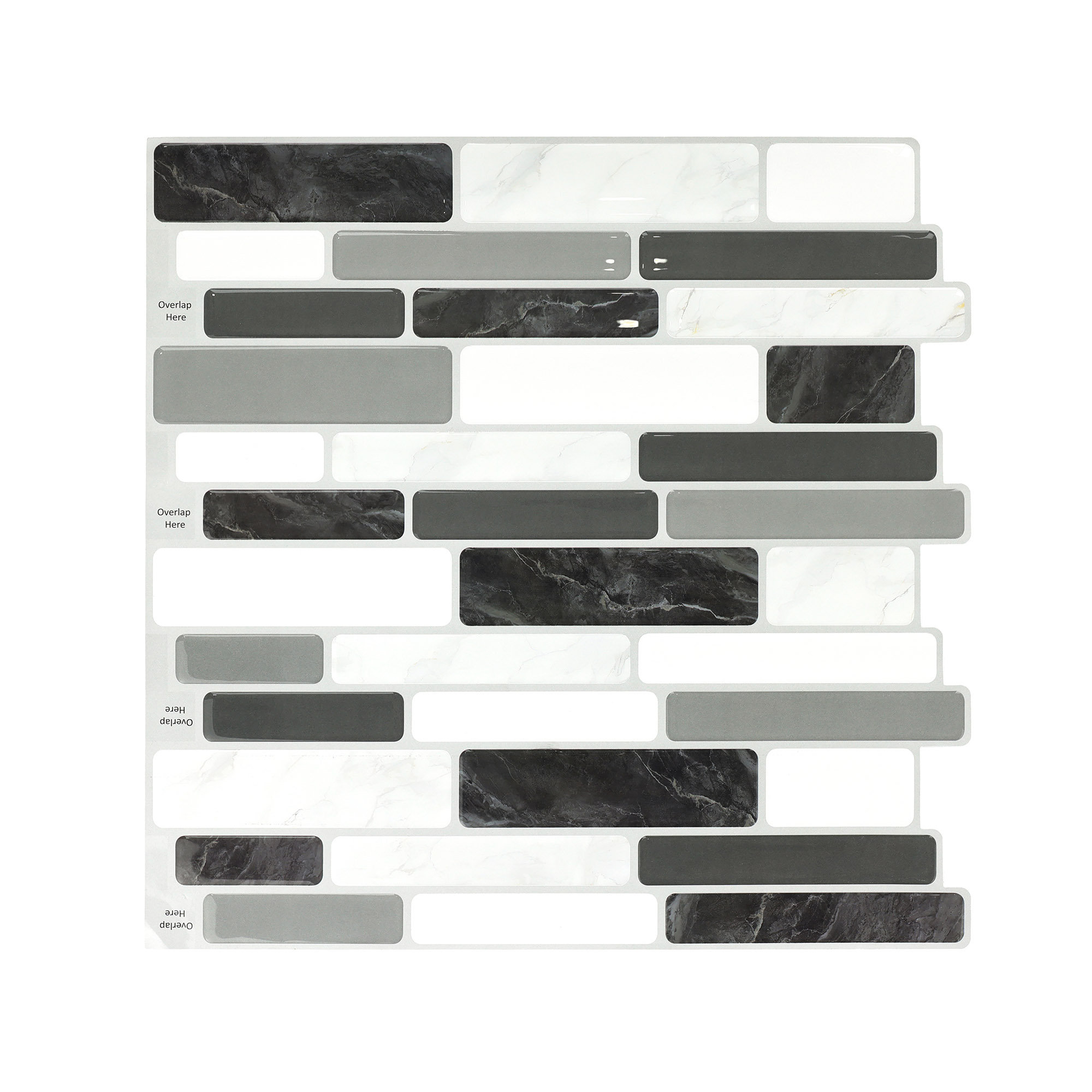 Jeedeson 12"x12" Peel and Stick Backsplash for Kitchen, Self Adhesive ...