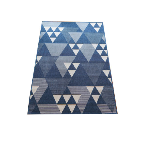 Longweave Serena Geometric Triangle Blue Rug | Wayfair.co.uk