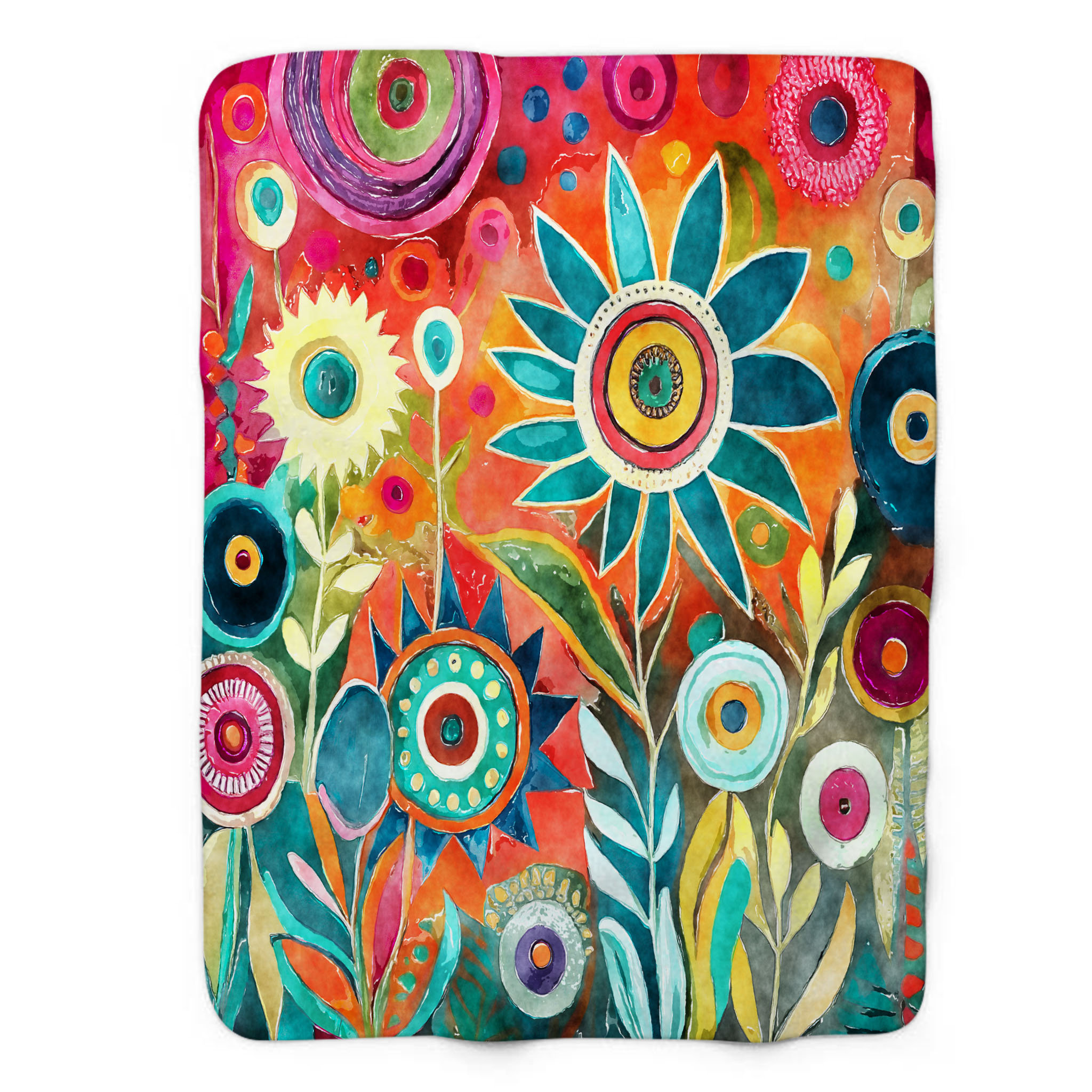 MentionedYou Colorburst Flower Carnival - 1 Piece Premium Sherpa ...