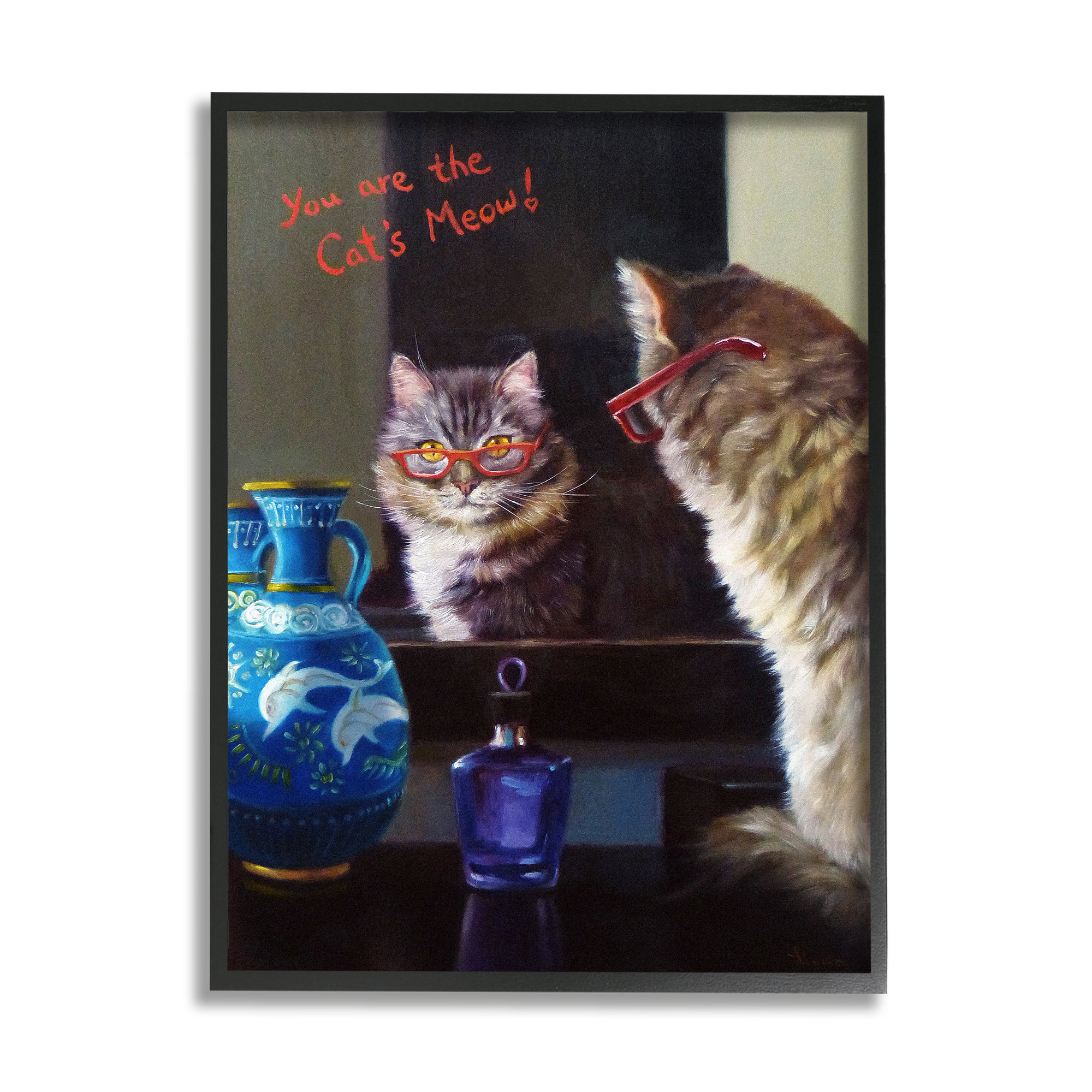 Stupell Industries You Are the Cat's Meow Animal Mirror by Lucia ...