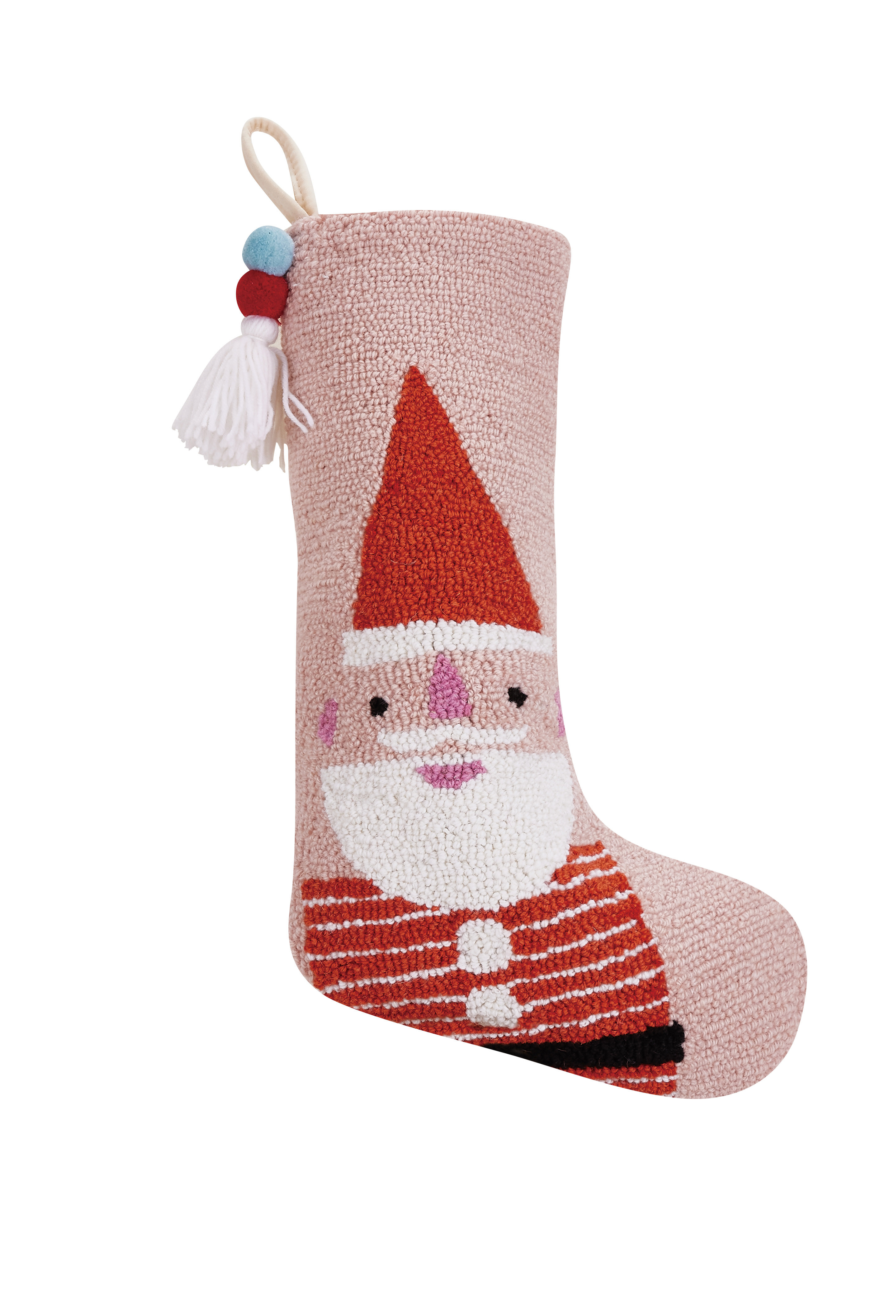 Mistletoe and Co. Santa Wool Hook Stocking | Wayfair