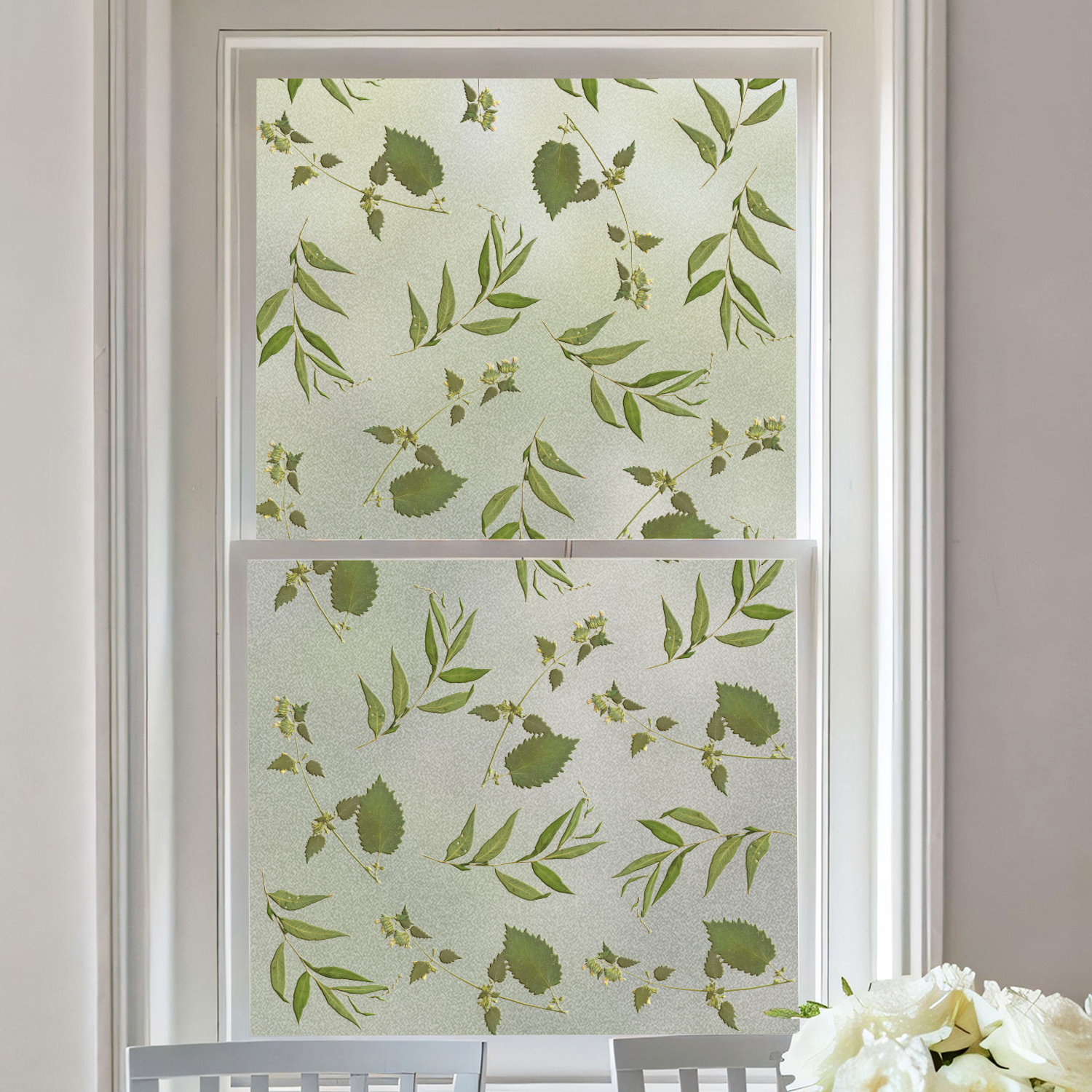 Winston Porter Dry Flower Leaf Privacy Window Film | Wayfair