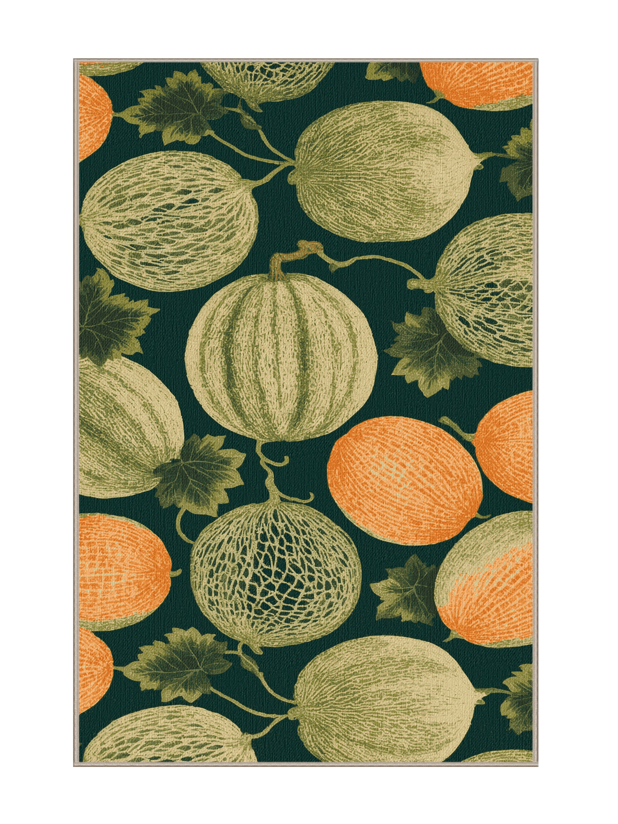 Dakota Fields Washable Charentais Melon Fruits Area Rug | Wayfair