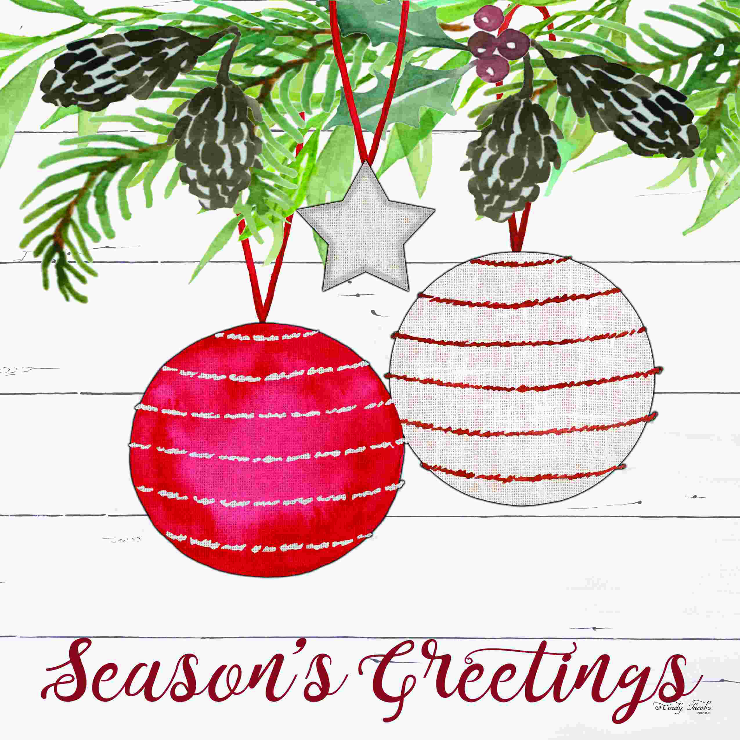 The Holiday Aisle® Season''s Greetings Ornaments 2886039 - Wayfair Canada