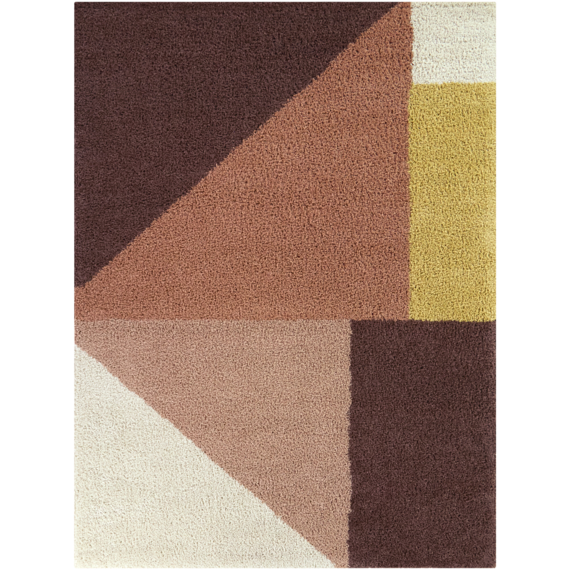 George Oliver Raley Rust Modern Geometric Area Rug | Wayfair