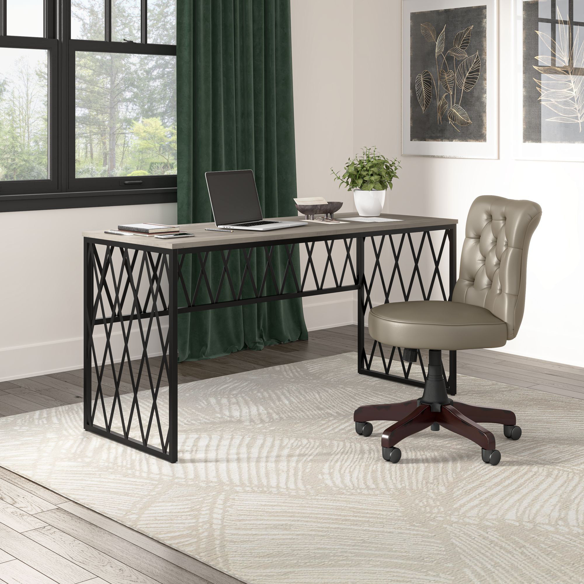 17 Stories Metal Writing Desk | Wayfair