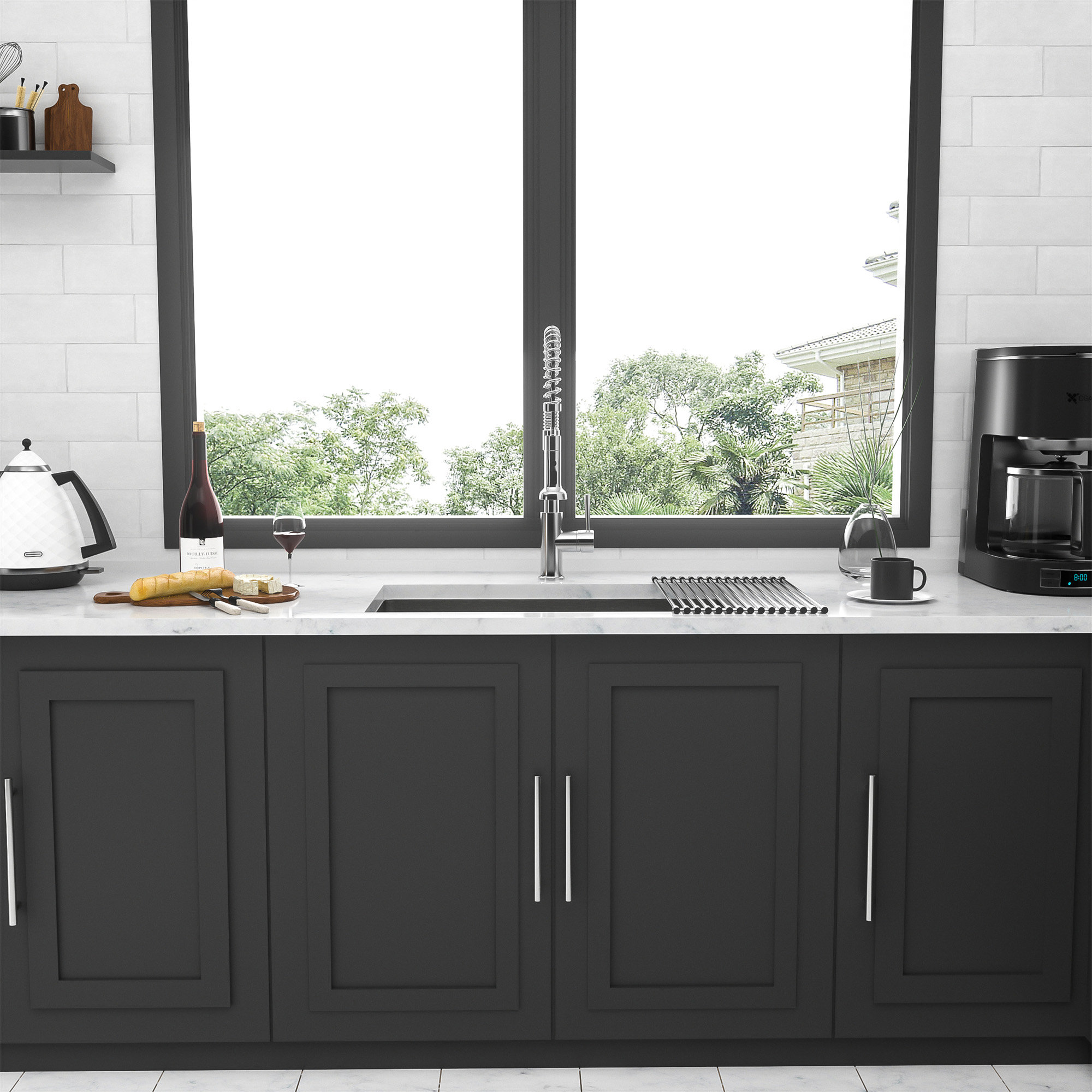 HLILish 33 Inch Undermount Sink - 33"X19"X10" Undermount Stainless ...