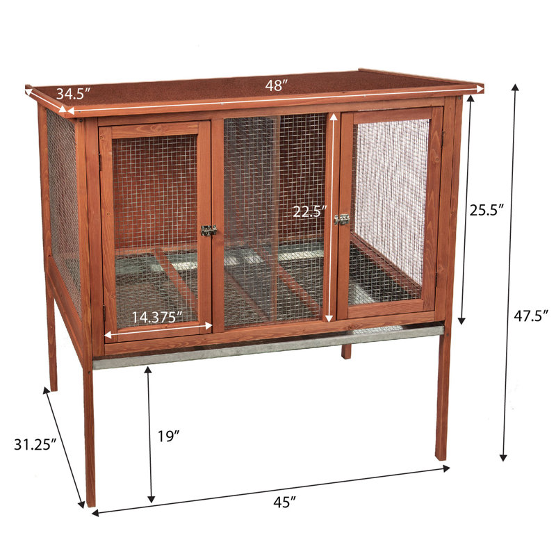 Ware Pet Products Heavy Duty Double Rabbit Hutch & Reviews - Wayfair Canada