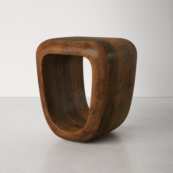 AllModern Alpine Solid Wood Accent Stool & Reviews | Wayfair