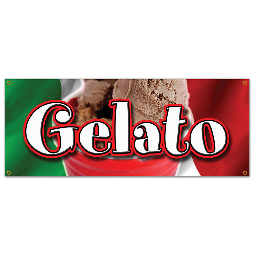 SignMission Gelato Banner Sign | Wayfair