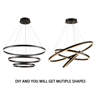 Orren Ellis Cullinan Modern 3-Light Matte Black Linear LED Hanging ...