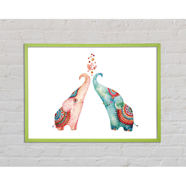 Latitude Vive Braheem Elephant Love - Single Picture Frame Print ...