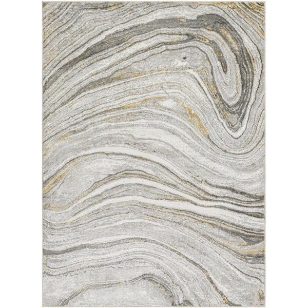 Everly Quinn Dieter Abstract Gray Area Rug & Reviews | Wayfair