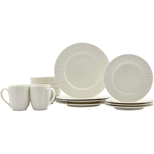 Tabletops Gallery Ivory Dinnerware Tabletops Gallery Mosaico 16 Piece ...