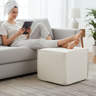 JC HOME Modern Square Pouf Ottoman Footstool, 19" X 19" X 18", Multi ...