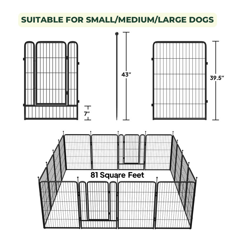 FXW Outdoor Dog Pen 16 Panels for Dogs & Reviews | Wayfair