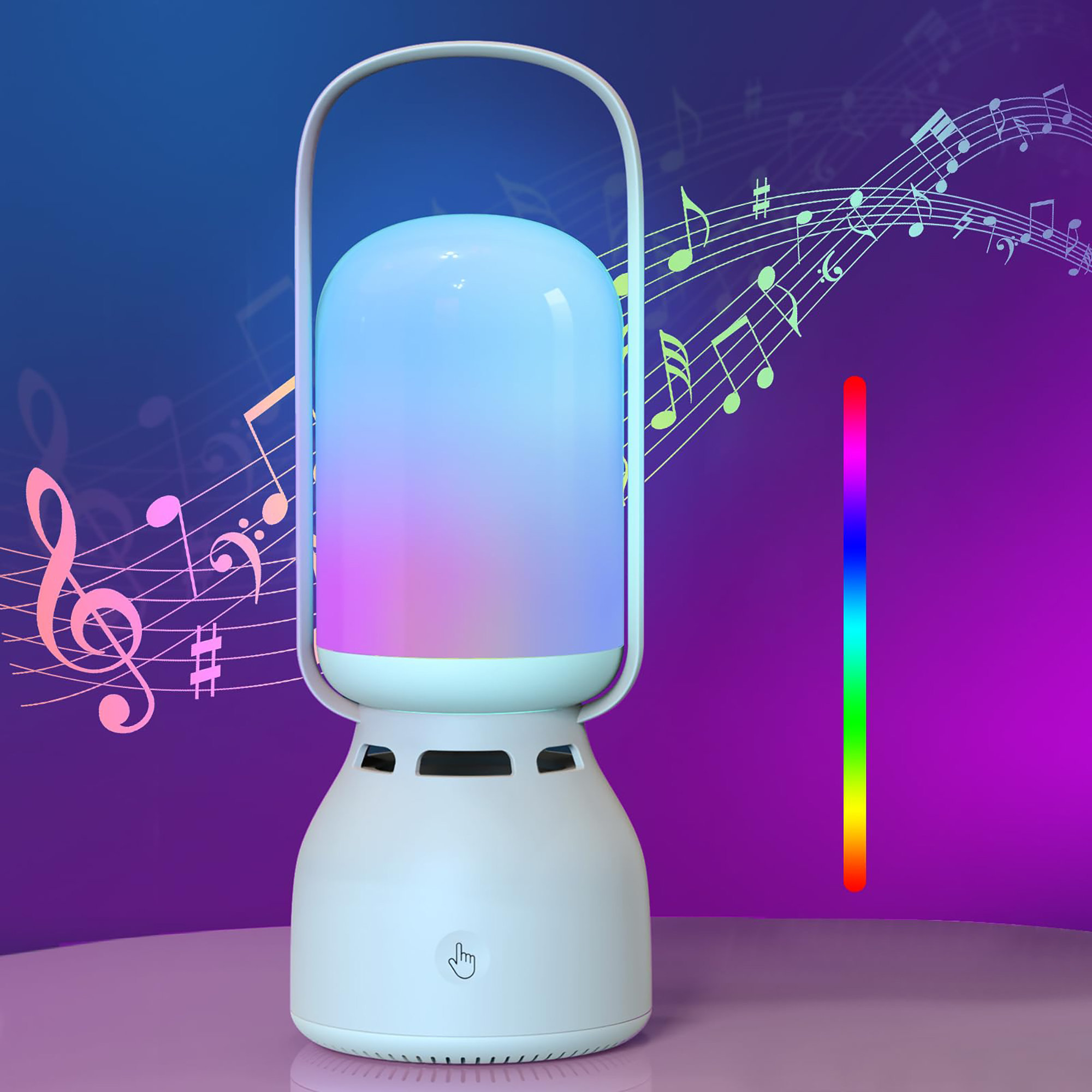 Wrought Studio™ Night Light Bluetooth Speaker, Touch Control Bedside Lamp - Dimmable, RGB ...