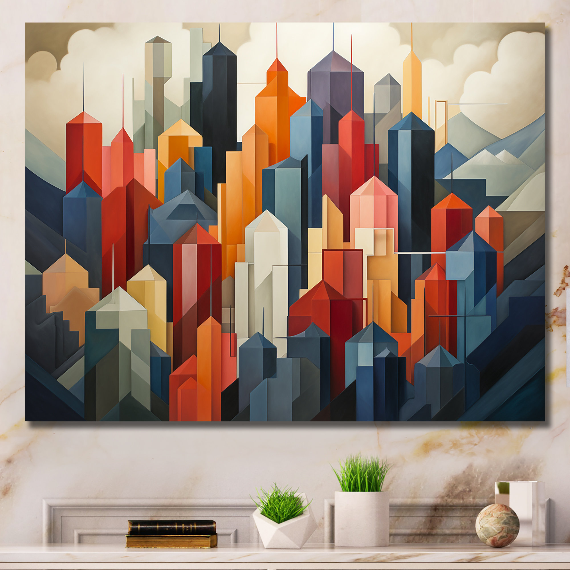 Winston Porter Cubic Los Angeles Skyline - Los Angeles Wall Art ...