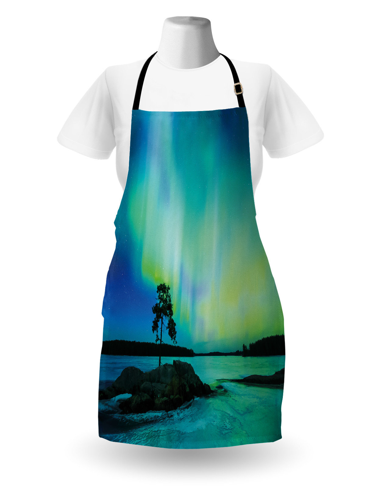 East Urban Home Nature Apron Unisex, Rocky Stone River, Adult Size ...