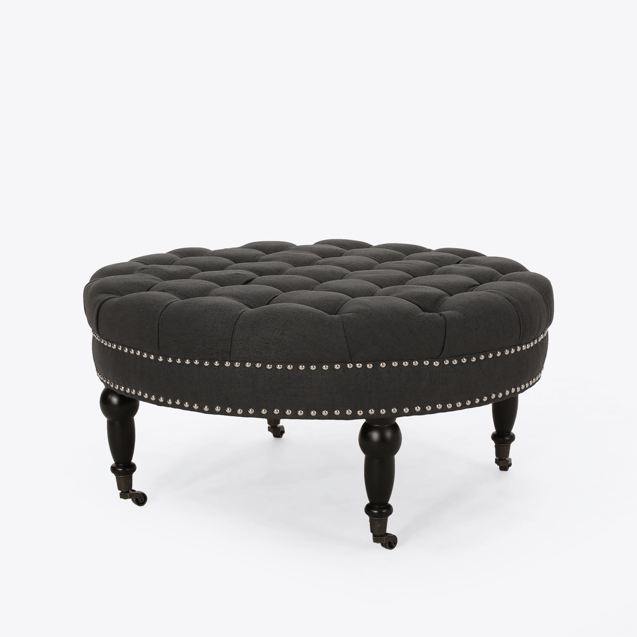 House of Hampton® OTTOMAN WITH CASTER | Wayfair