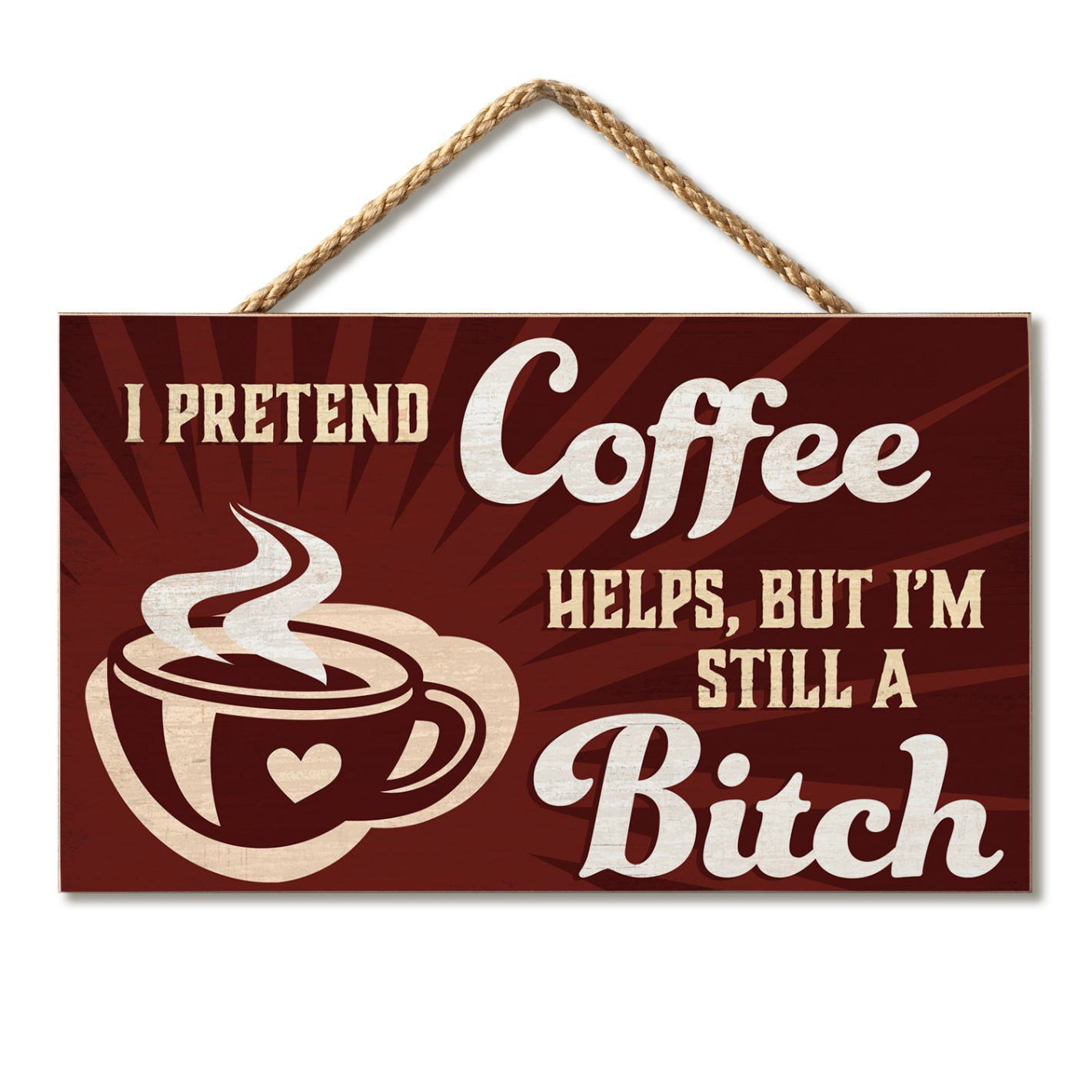 Winston Porter Coffee Hanging Wood Wall Sign | Wayfair