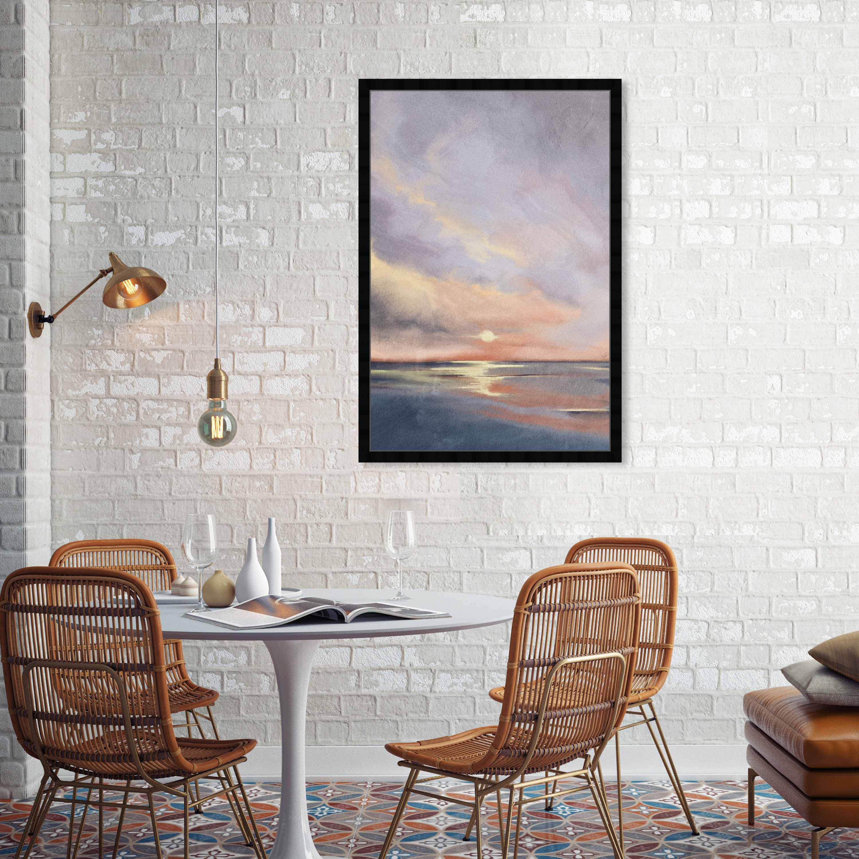 Oliver Gal " Cloudy Beach " Painting Print | Wayfair