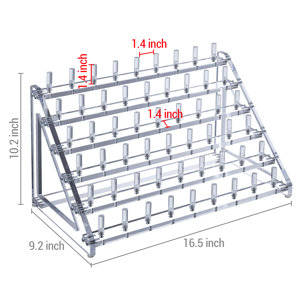 MyGift Acrylic Tabletop Thread Organizer Display Stand with 60 Spools ...