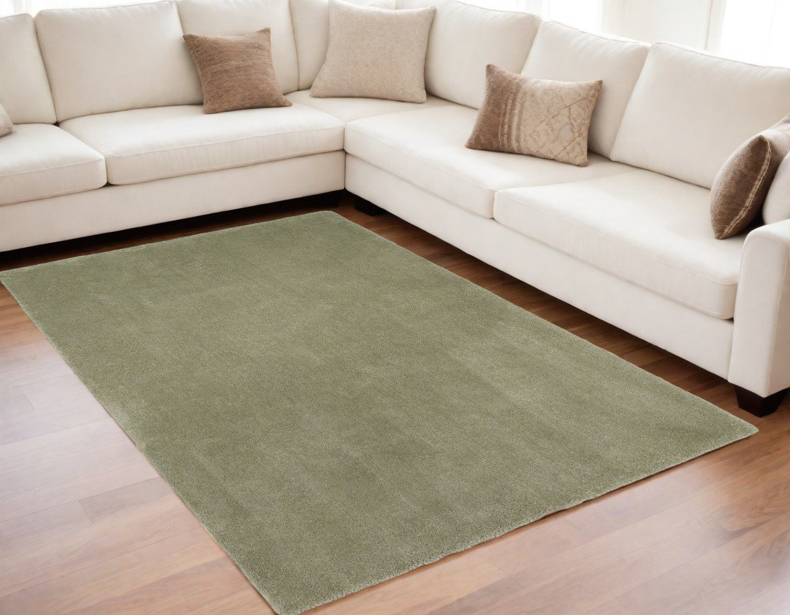 Latitude Run® Sage Green Indoor Shag Rug - Wayfair Canada