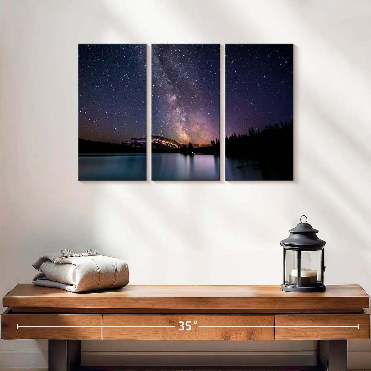 Ebern Designs Oberle Milky Way Above Two Jack Lake | Wayfair