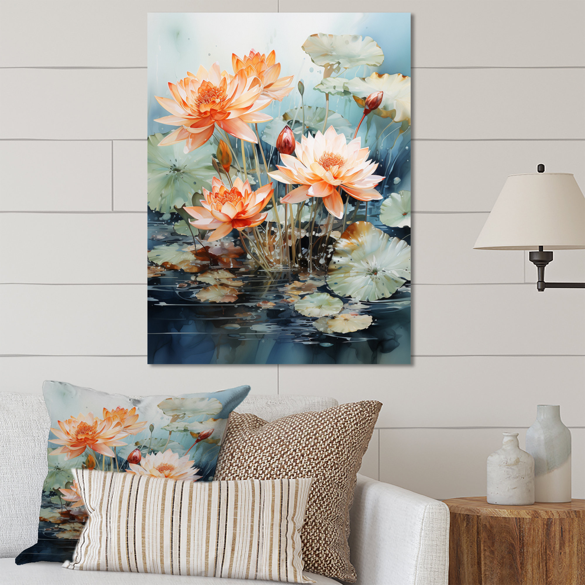 Winston Porter Asian Art Lotus Pond VI - Asian Metal Wall Art Living ...