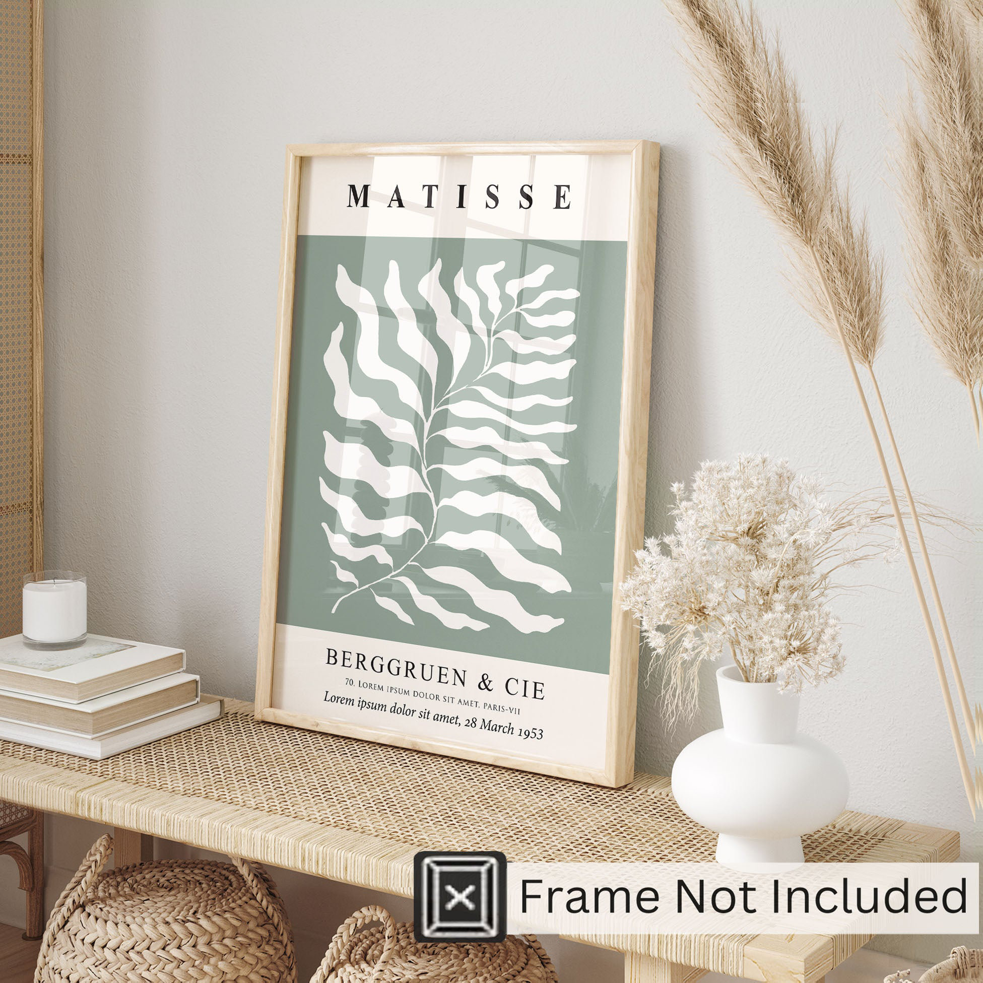 Vault W Artwork Botanical Matisse Plant Sage Green Mid-Century Modern ...