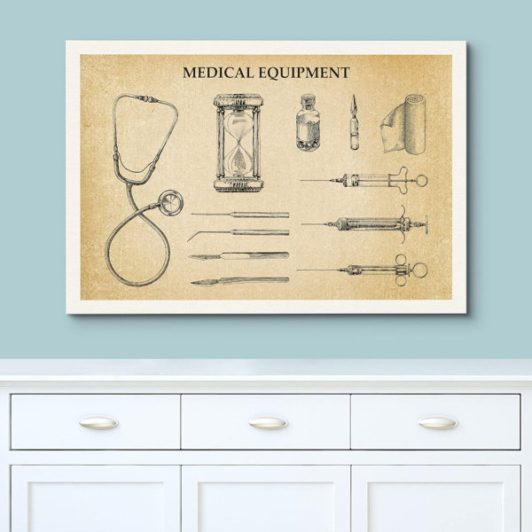 IDEA4WALL Vintage Retro Medical Doctor Tools Medical & Hospital Health ...
