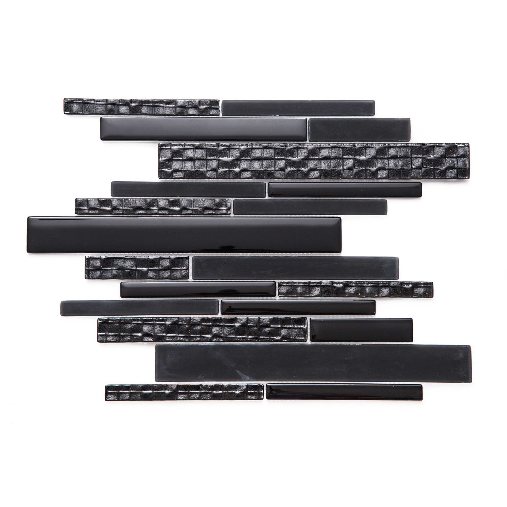Long Island Mosaics & Tile Karma Straight Edge Glass Mosaic Sheet Tile ...