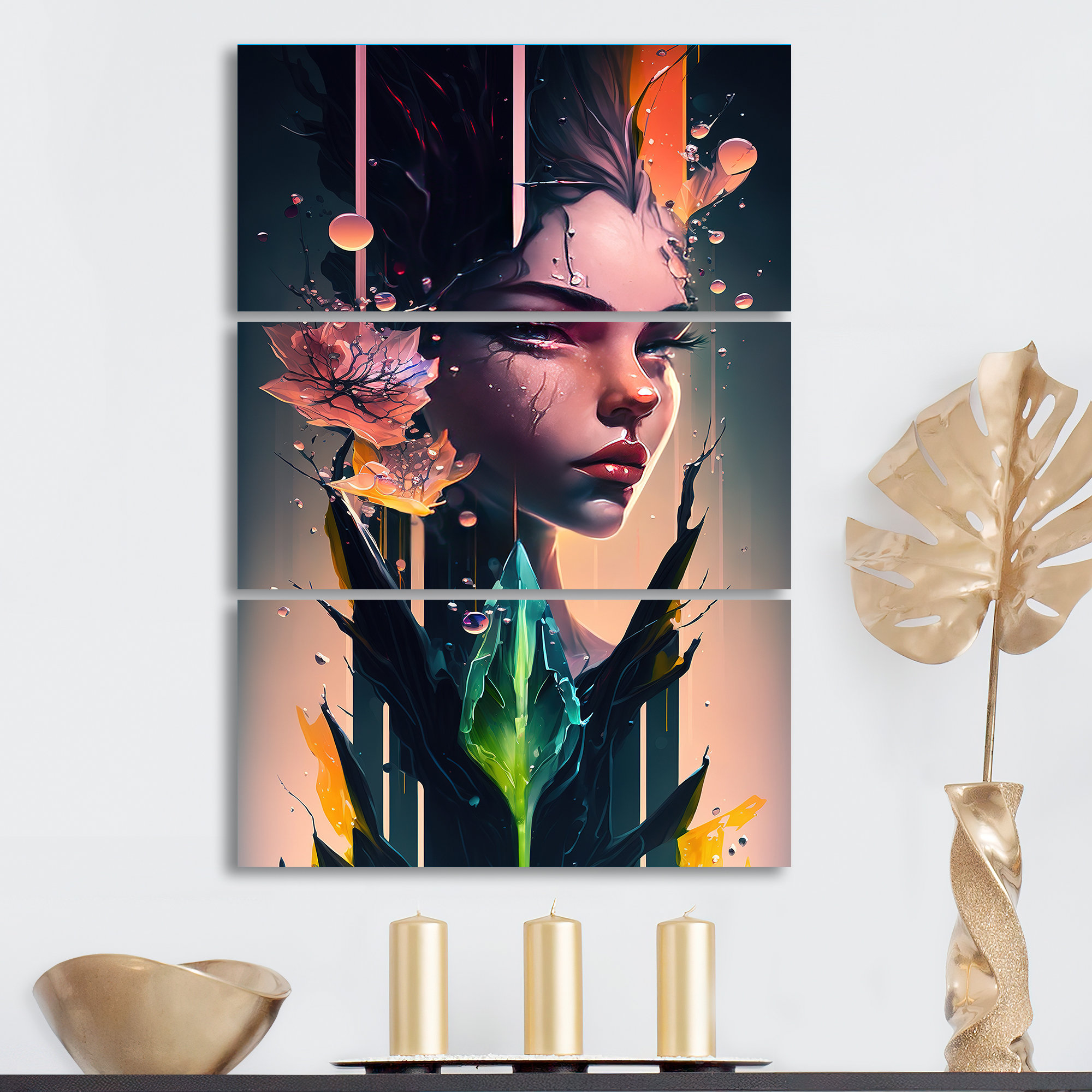 Wildon Home® Elfreida Portrait Of Alien II On Canvas 3 Pieces Print ...