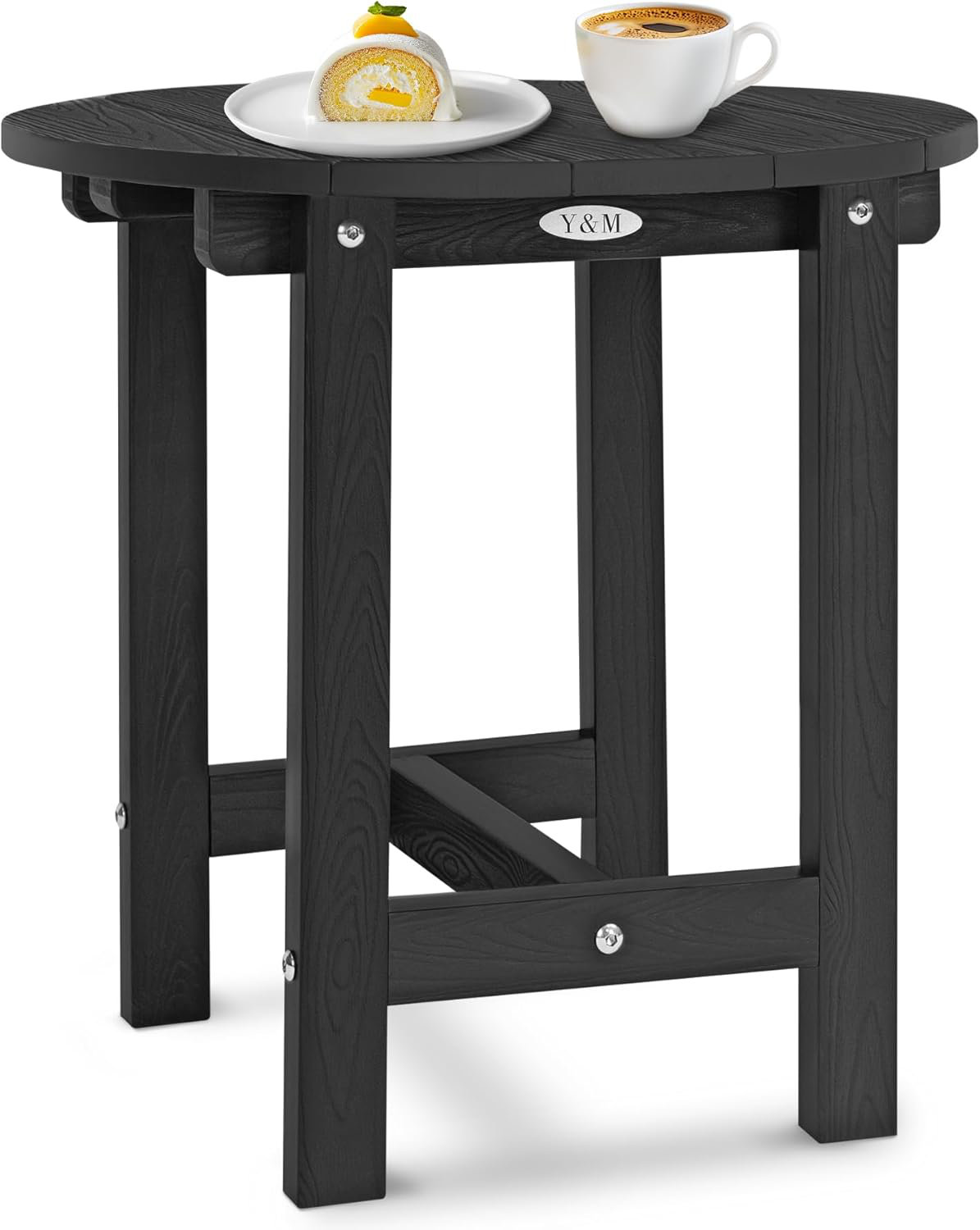 Ebern Designs Y&M Outdoor Side Table, Waterproof Four-Legged Round ...