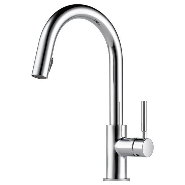 Brizo Solna Single Handle Pull Down Kitchen Faucet in Polished Chrome ...