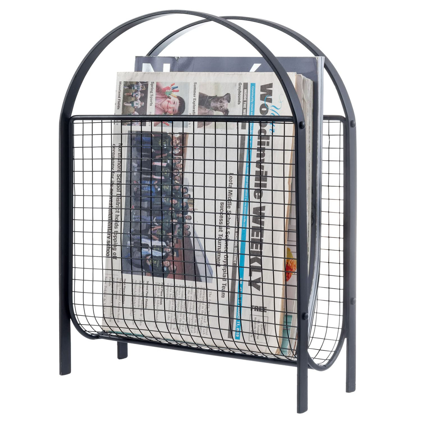 Rebrilliant Raydean Metal Free Standing Magazine Rack | Wayfair