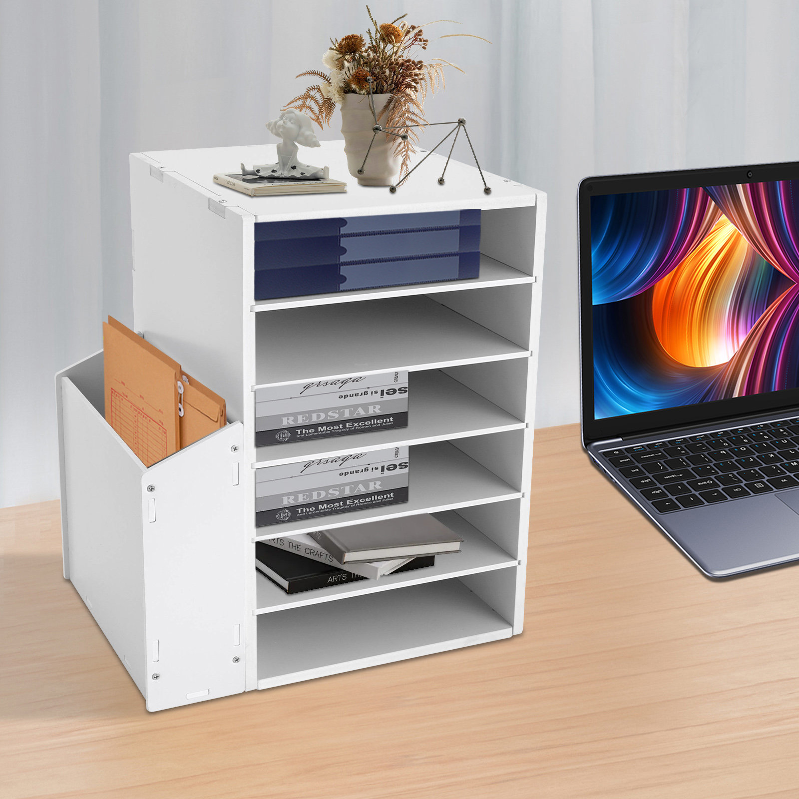 Latitude Run® Jazziah Manufactured Wood Stackable File Organizer ...