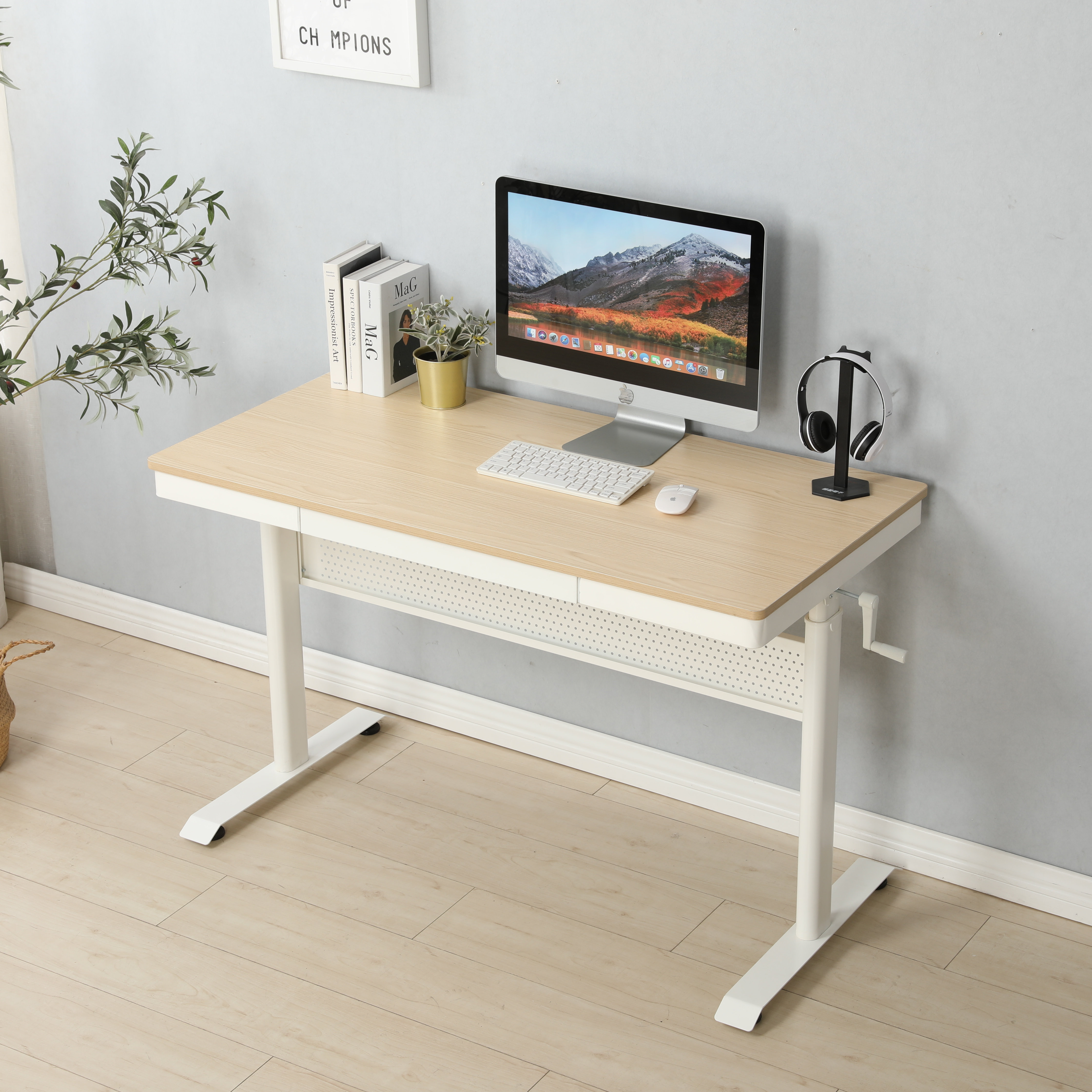 Inbox Zero Iszac Adjustable Height Standing Desk | Wayfair