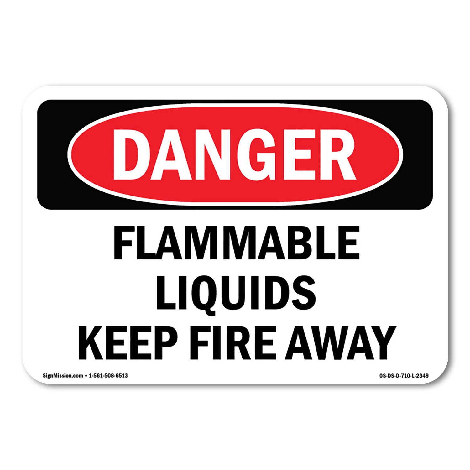 SignMission Flammable Liquids Keep Fire Away Decal 5" X 3.5" | Wayfair