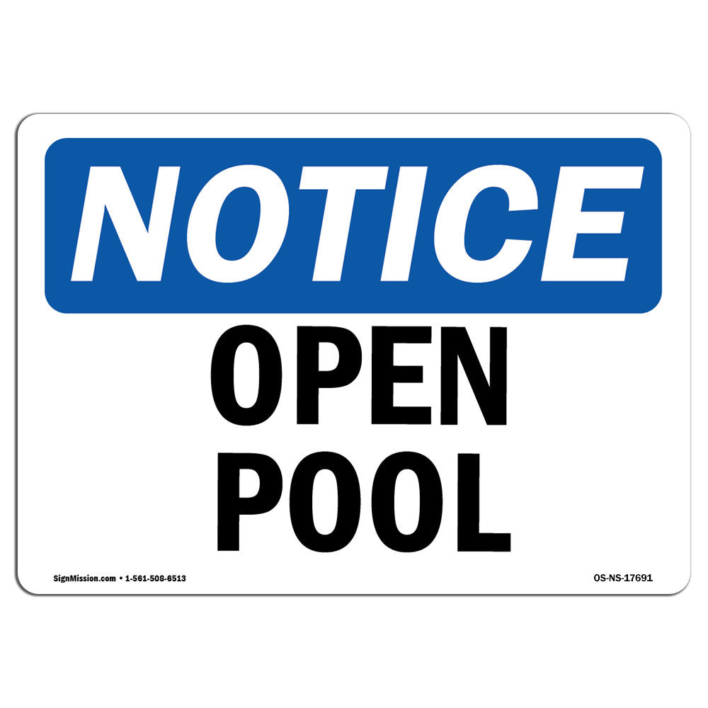 SignMission Pool Open Sign | Wayfair