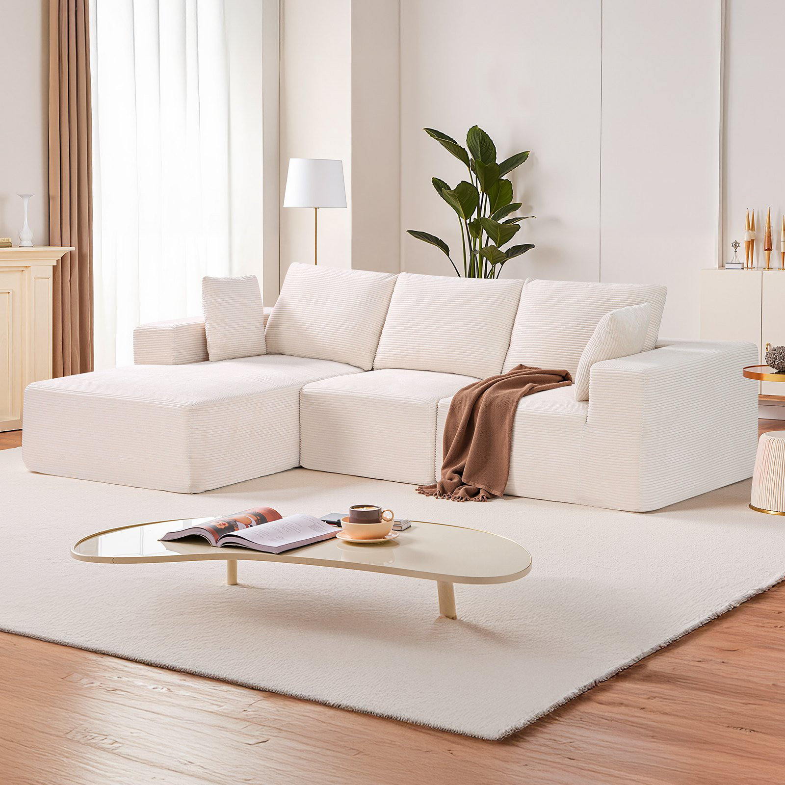 Mercer41 Modular Sectional Sofa, U Shaped Modular Sofa With Chaise ...