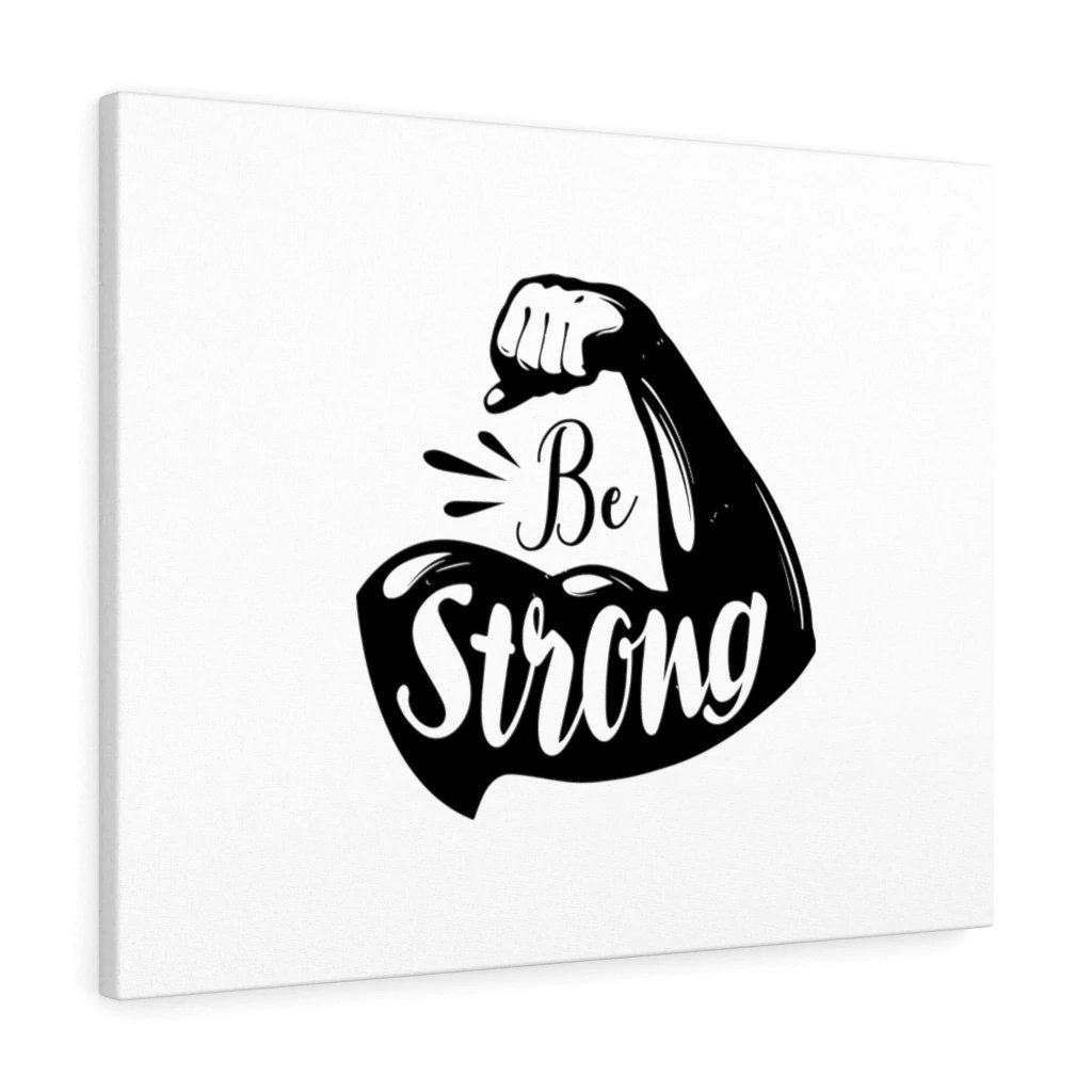 Trinx Scripture Canvas Be Strong Christian Wall Art Bible Verse Print ...
