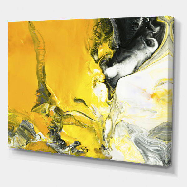 Bless international " White & Yellow Marbled Acrylic With Cloud Of ...