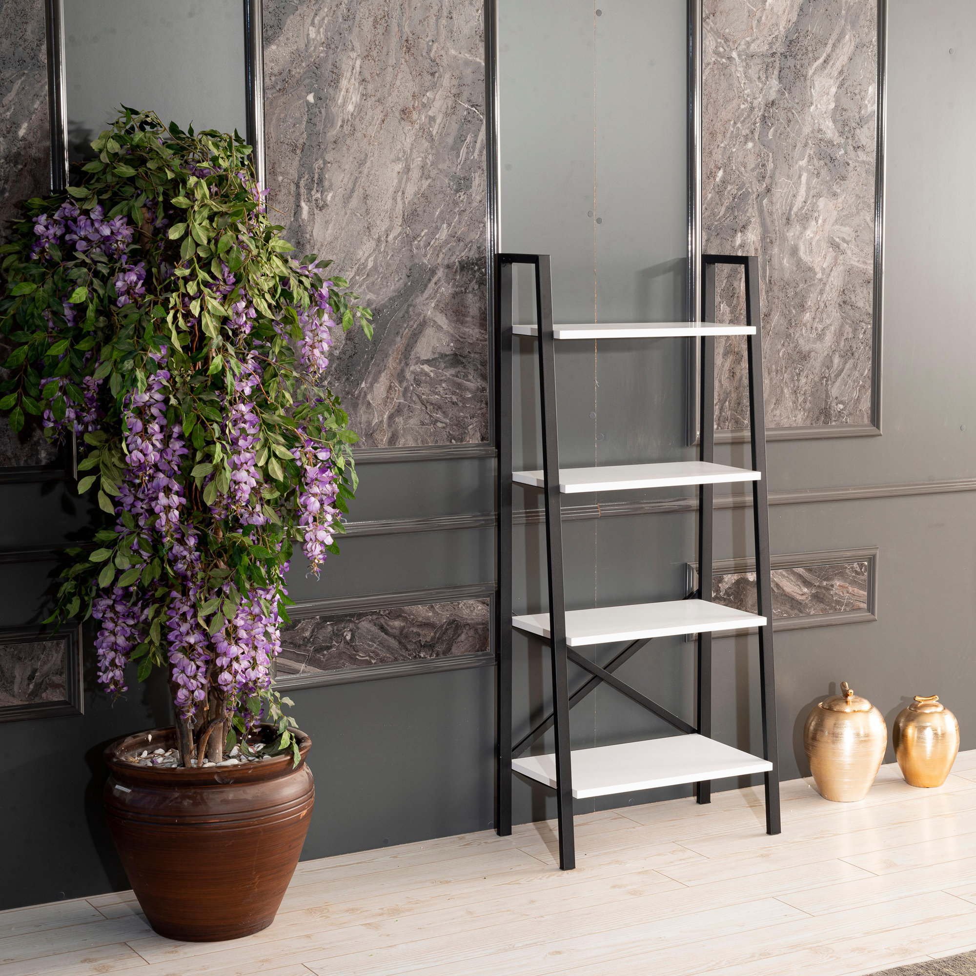 Latitude Run® 5 Tier Modern Ladder Bookshelf Organizers | Wayfair