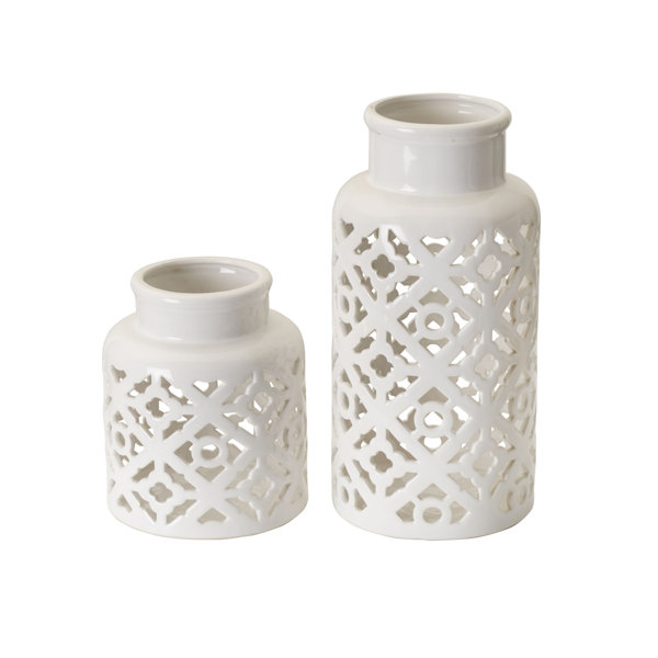 Elements 2 Piece Ceramic Table Vase Set | Wayfair