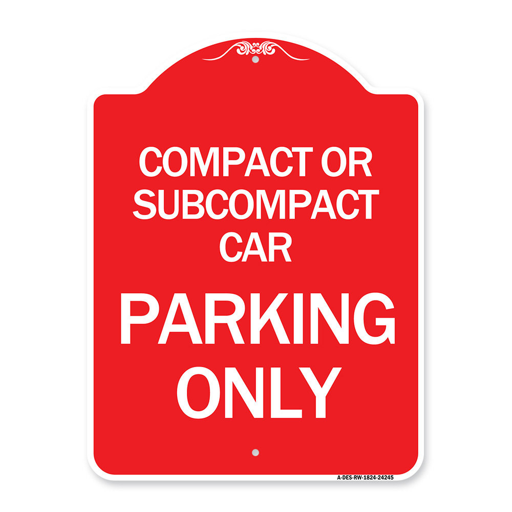 Signmission Designer Series Sign - Compact Or Subcompact Car Parking ...